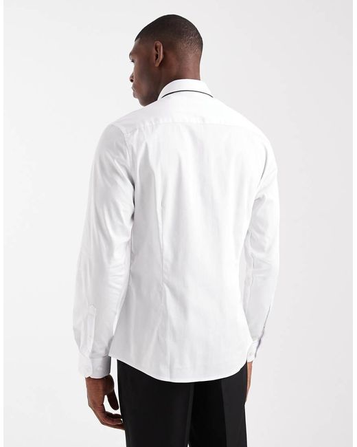 ASOS Slim Smart Regular Shirt in White for Men | Lyst UK