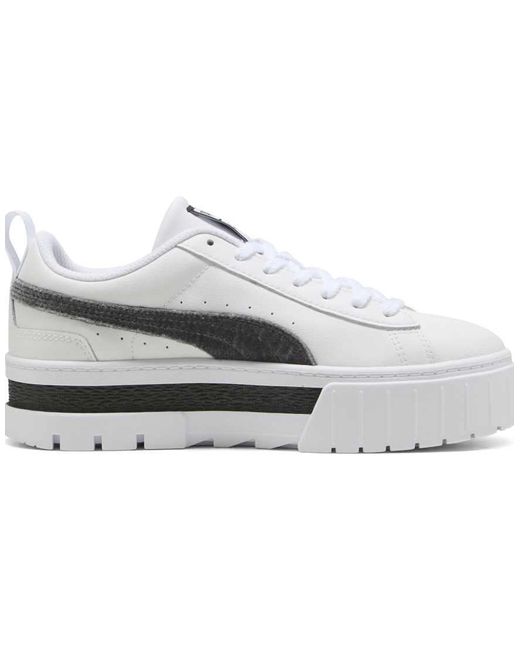 PUMA Mayze Velvet Dream Sneakers in White | Lyst UK