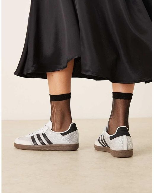 adidas Originals Samba Og Rhinestone Trainers in Black | Lyst UK