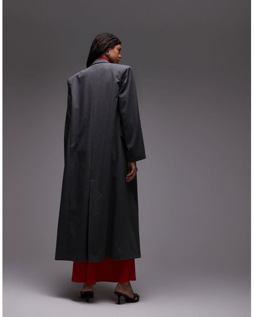 ASOS Longline Duster Blazer in Black | Lyst