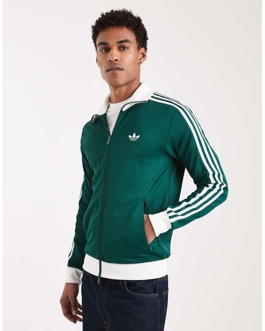 adidas Originals Classic Track Top in Green for Men | Lyst UK