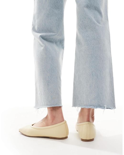 Raid Wide Fit Maryana Square Toe Ballet Flats in Blue | Lyst