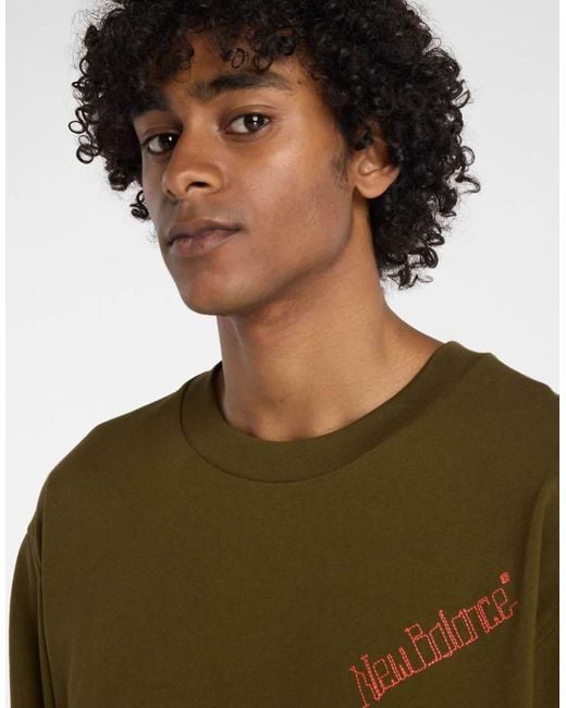 New Balance Athletics Runners Map Long Sleeve in Green for Men | Lyst UK