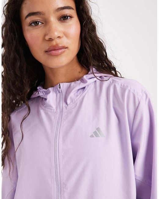 adidas Originals Adidas Running Run It Jacket in Purple | Lyst UK