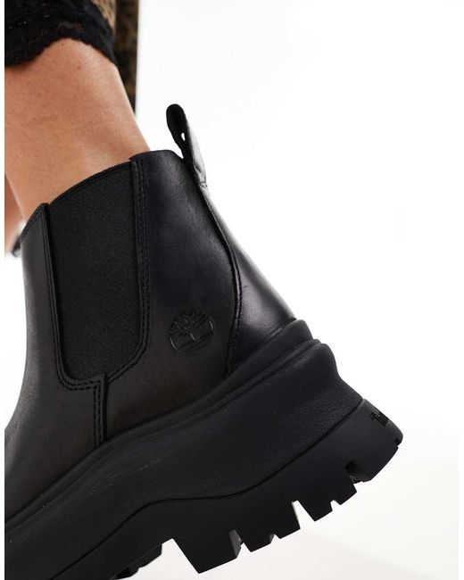 Timberland Roxie Lane Chunky Chelsea Boots in Black | Lyst UK
