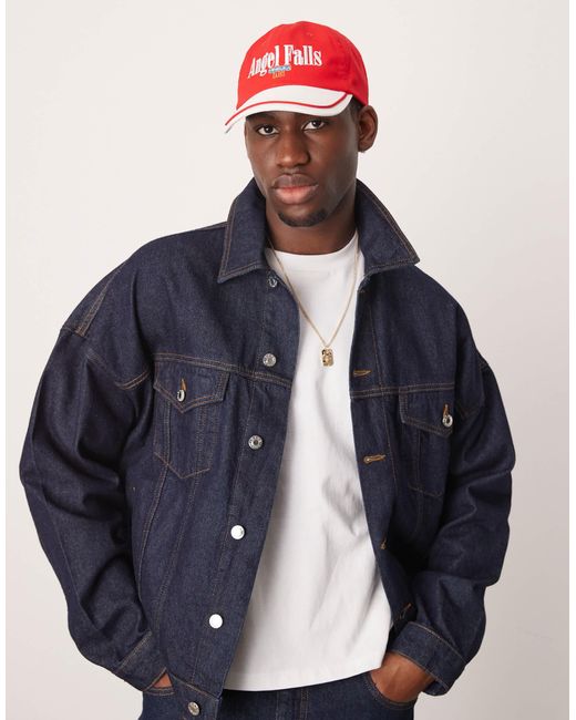 ASOS Cap With Contrast Peak in Blue for Men | Lyst