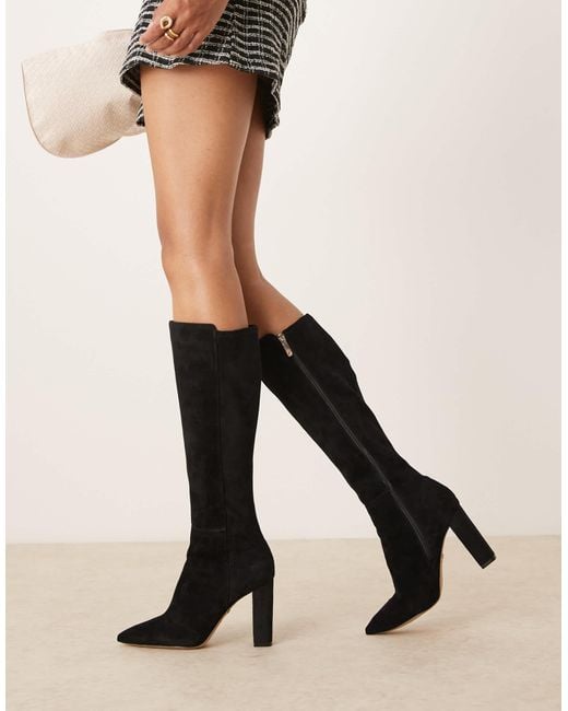 ALDO Electro Block Heel Knee Boots in Natural | Lyst
