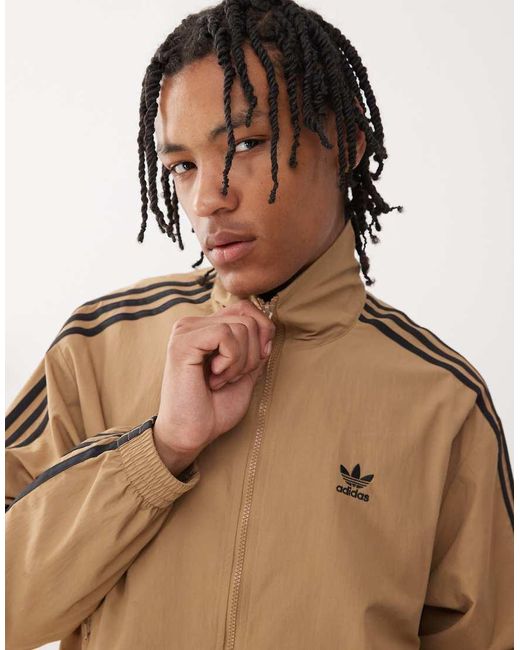 adidas Originals Firebird Track Top in Natural for Men | Lyst UK