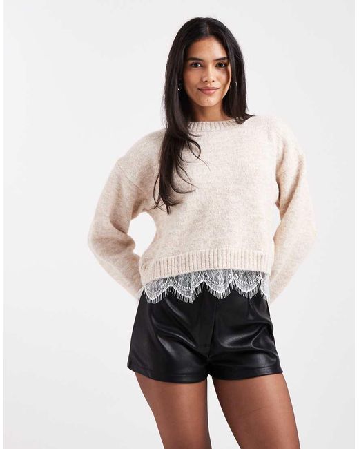 ASOS Leather Look Tailored Short in Black | Lyst UK