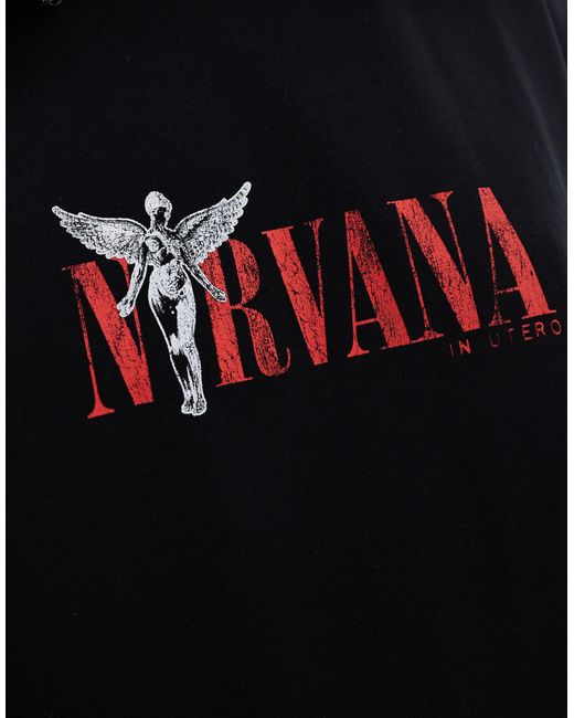 ASOS Unisex Oversized License Band T-shirt With Nirvana Angel Prints in ...