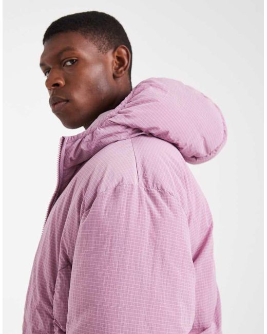 ASOS Puffer Jacket in Pink for Men | Lyst UK