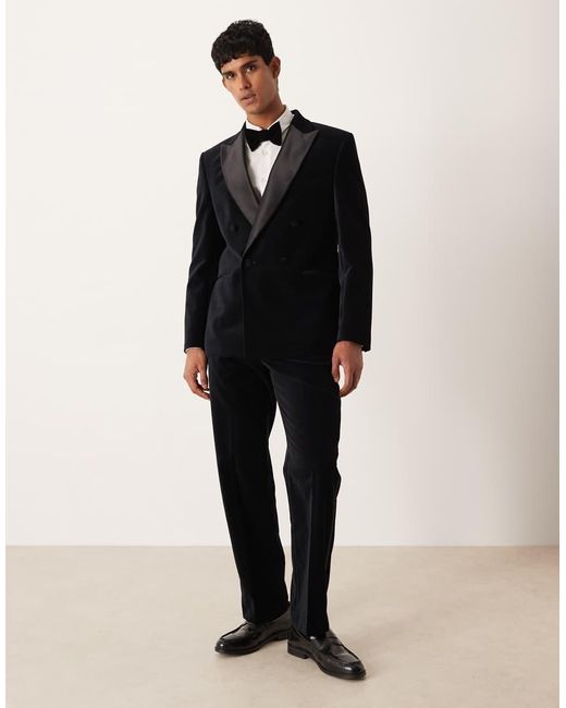 ASOS Regular Suit Tuxedo Jacket in Black for Men | Lyst UK