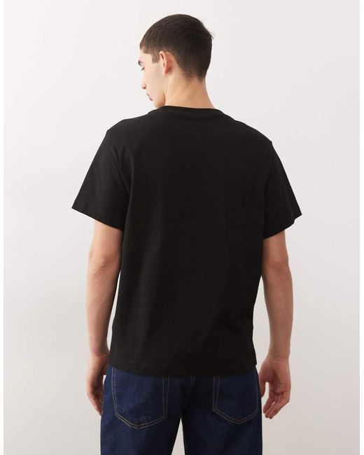 Weekday Classic Boxy Fit Heavyweight Jersey T-shirt in Black for Men ...