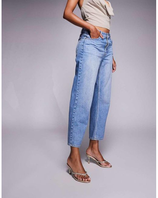 SIMMI Sheen Diamante Toe Thong Heeled Sandals in Blue | Lyst UK