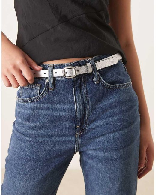 Calvin Klein Small Round Buckle 20Mm Belt in Blue | Lyst UK