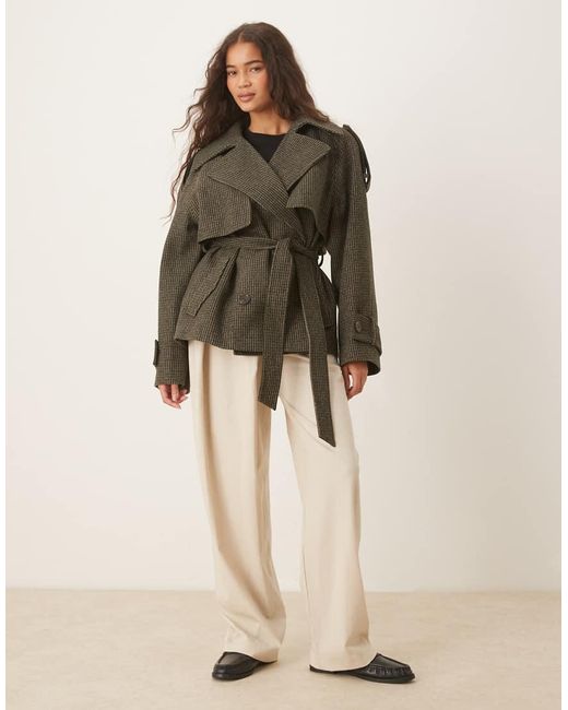 ASOS Formal Belted Trench Coat in Brown | Lyst UK