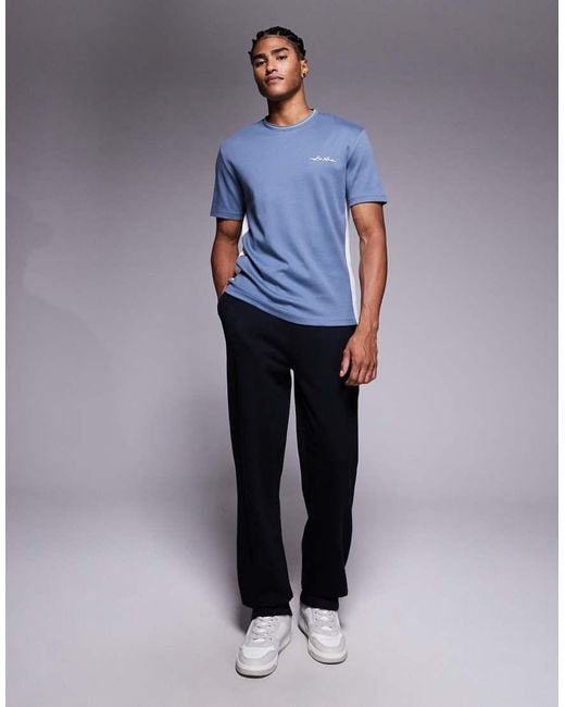River Island Contrast Ringer T-shirt in Blue for Men | Lyst UK