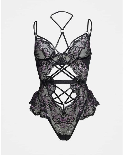Ann Summers Crotchless Teddy in Black | Lyst UK