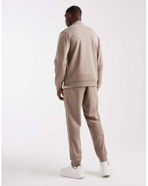 Emporio Armani Tuta Logo Zip Through Lounge Tracksuit in Natural for ...