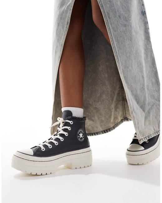 Chuck taylor all star lugged - baskets montantes à talon - et blanc ...