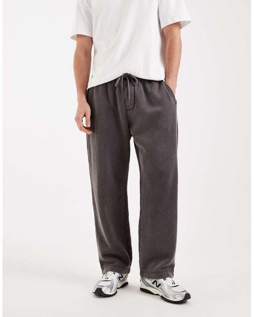 Hollister Baggy Open Cuff Graphic Joggers in Grey for Men | Lyst UK