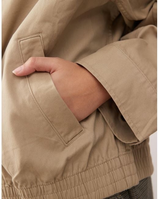 Weekday Oversized Boxy Fit Jacket in Brown | Lyst