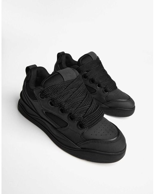 Baskets chunky style skateur Bershka pour homme en coloris Noir | Lyst