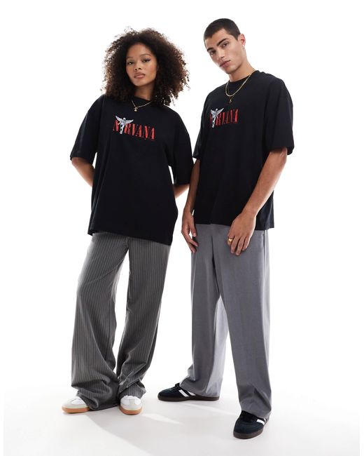 ASOS Unisex Oversized License Band T-shirt With Nirvana Angel Prints in ...