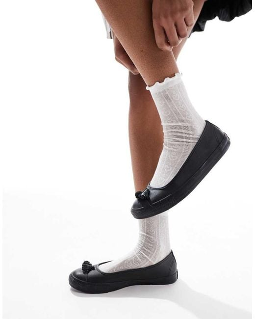 Converse Chuck Taylor All Star Ballerina Flats in White | Lyst UK