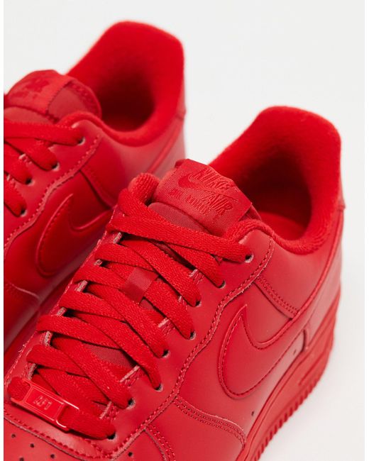 Nike Air Force 1 '07 Sneakers in Red | Lyst