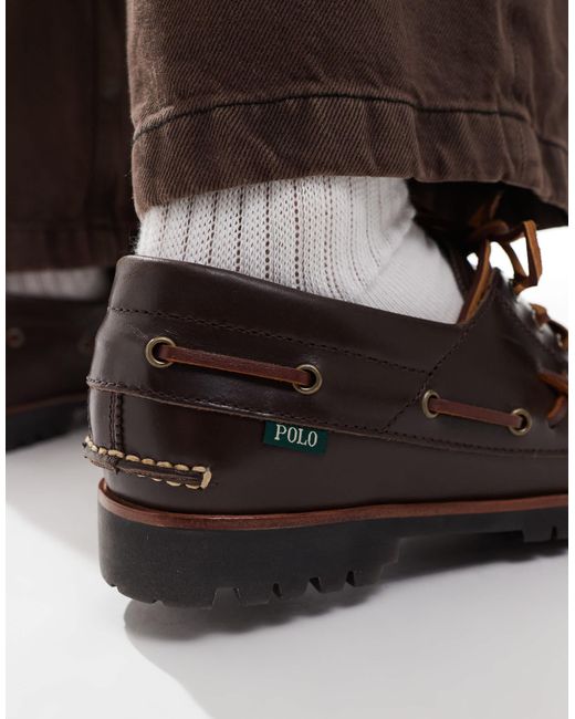 Polo Ralph Lauren Ranger Deck Boat Shoe in Brown for Men | Lyst