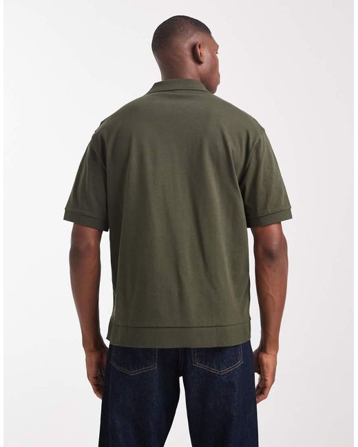ASOS Heavyweight Relaxed Boxy Polo With Panel Detail for Men | Lyst UK