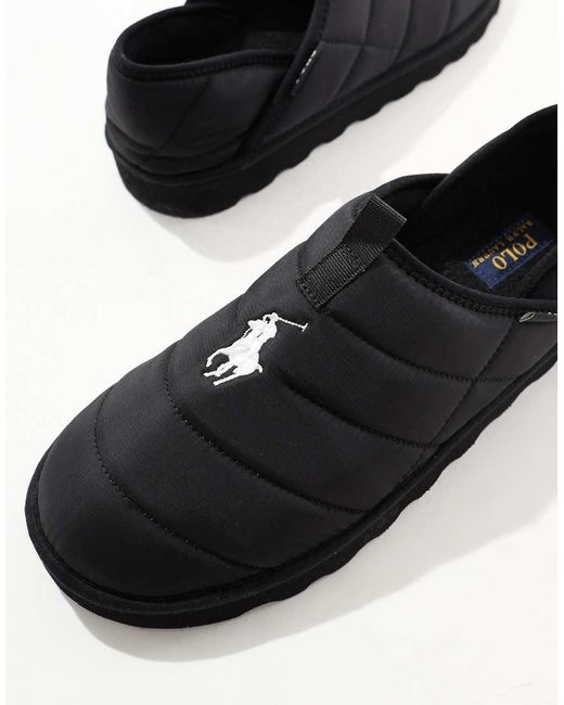 Polo Ralph Lauren Everett Slippers With Icon Logo in Natural for Men ...