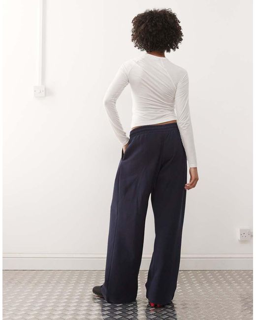 Weekday Heavyweight Jersey Wide Leg joggers in White | Lyst UK