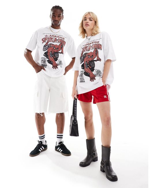 ASOS Marvel Unisex Oversized T-shirt With Spiderman Front Print in ...