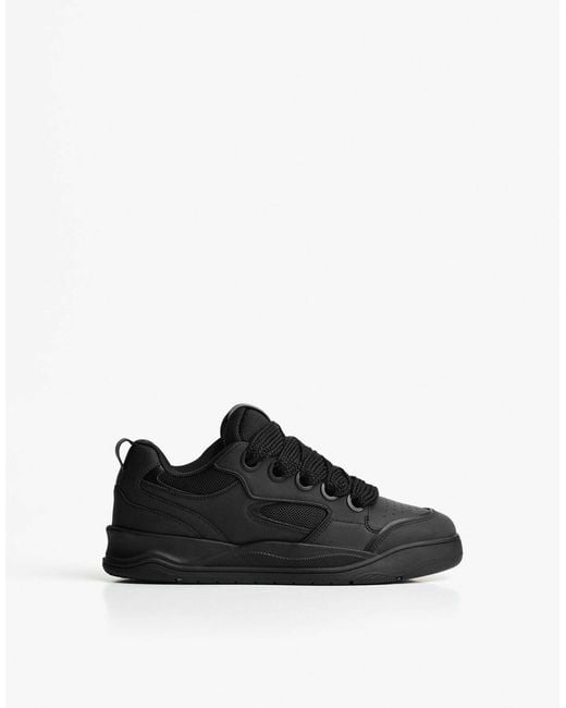 Baskets chunky style skateur Bershka pour homme en coloris Noir | Lyst