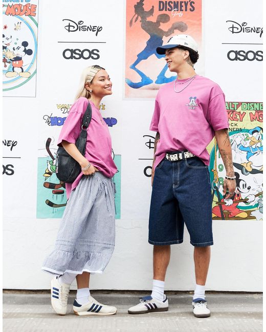 ASOS Disney Unisex Oversized T-shirt With Mickey Mouse & Friends Prints ...