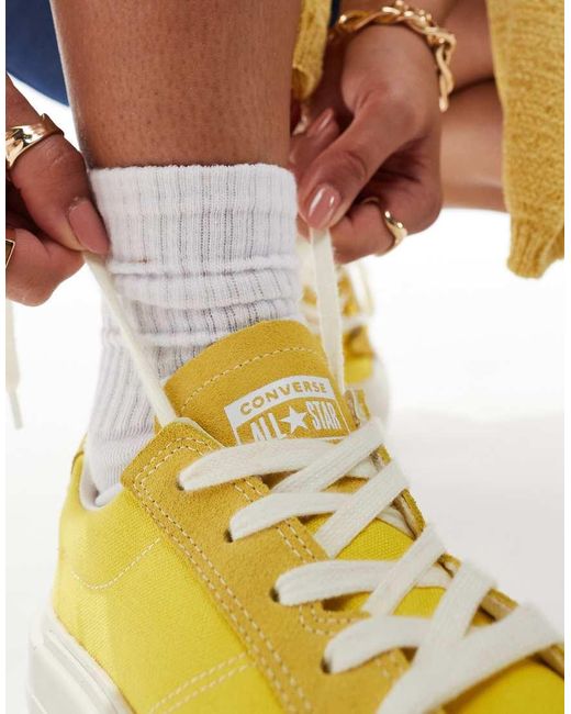 Converse Chuck Taylor All Star Cruise Ox Trainers in Yellow | Lyst UK