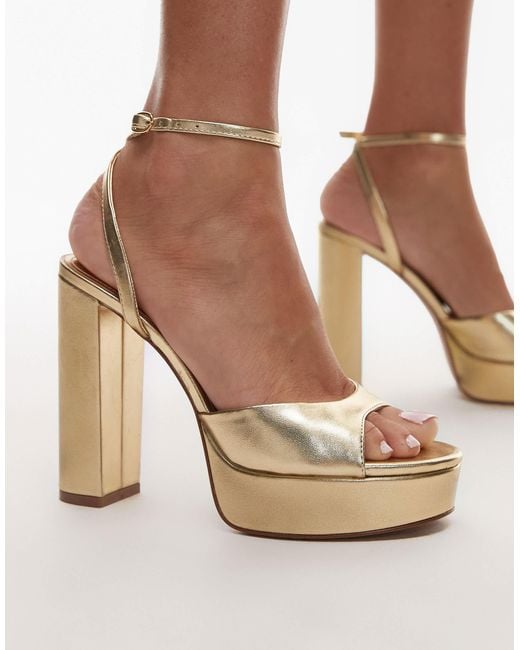 Mango Classic Platform Heels in Black | Lyst