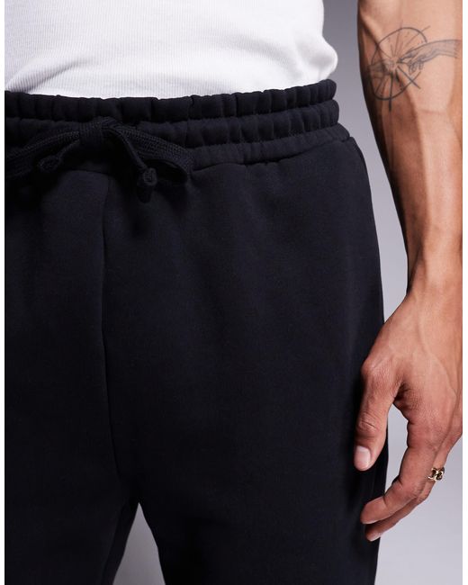 ASOS Premium Heavyweight Tapered Trackies in Gray for Men | Lyst