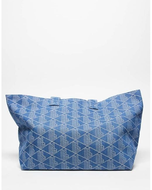 Lacoste Monogram Shopping Bag in Blue | Lyst UK