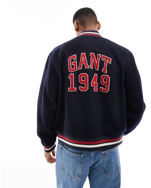 GANT 75Th Anniversary Capsule Wool Varsity Jacket With Logo in Blue for ...