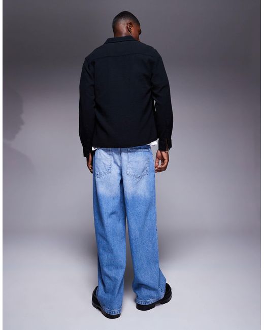 ASOS Super baggy Jeans With Carpenter Details in Blue for Men | Lyst