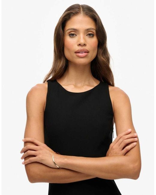 Superdry Cut Out Back Maxi Dress in Black | Lyst UK