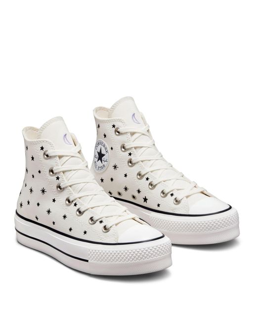 Converse Chuck Taylor All Star Lift Crystal Energy Sneakers In White Lyst