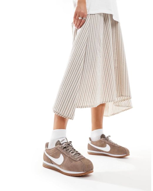 Nike Cortez Suede Unisex Trainers in White | Lyst