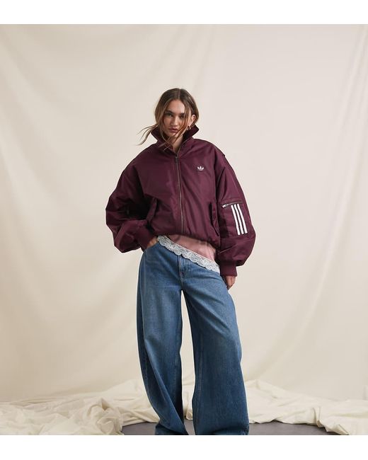 adidas Originals x ASOS Bomber Jacket in Red | Lyst UK