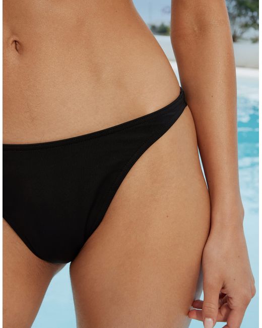 ASOS Maya Florida High Leg Bikini Bottom in Black | Lyst