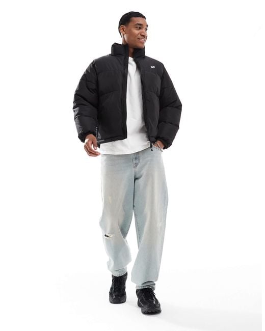 Pull&Bear Stwd Puffer Jacket in Black for Men | Lyst