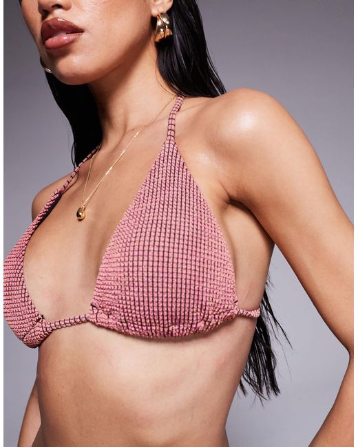 ASOS Willow Waffle Texture Triangle Bikini Top | Lyst